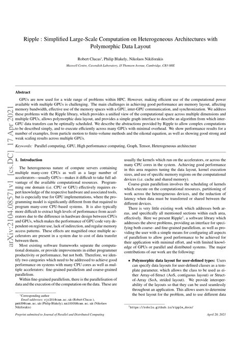 Pdf Ripple Simplified Large Scale Computation On Heterogeneous