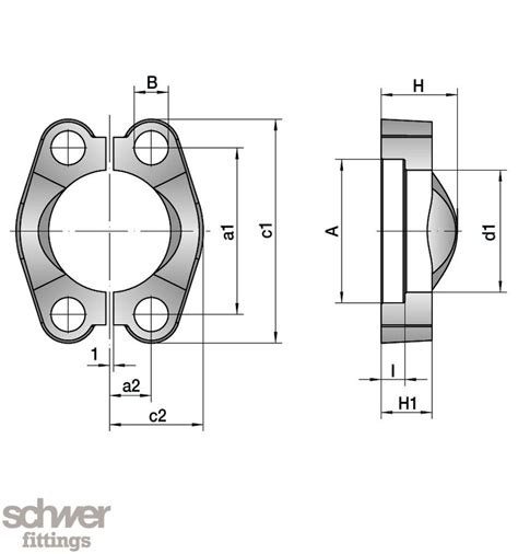 SAE Split Flanges Cut Pair Schwer Com Schwer Fittings