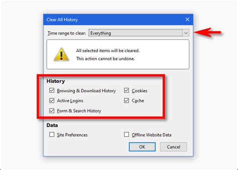 how to clear firefox browsing data with a keyboard shortcut