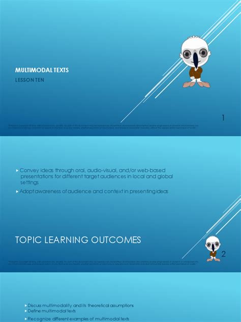 Multimodal Texts Lesson Ten Pdf Cognitive Science Mass Media