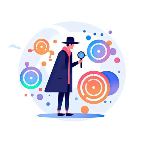 Premium Photo Minimalist Ui Illustration Of A Detective Solving A Mystery In A Flat