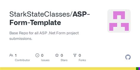Github Starkstateclasses Asp Form Template Base Repo For All Asp Form Project Submissions