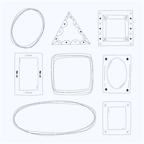 Free Vector Hand Drawn Doodle Frame Set
