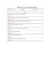 Report Testing Wireshark Lab 1 1 Docx Report For Lab 1 Testing Wireshark Name Sean D