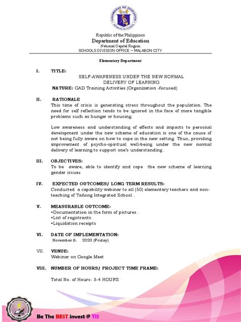 Gad Proposal Organization Focused 3 Pdf Cognition Behavior Modification