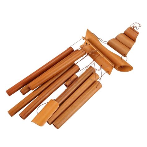 풍경종 바람종 사찰 야외 대나무 바람 차임 핸드메이드 내추럴 링 홈 데코 행잉 장식품 정원 벨 티몬