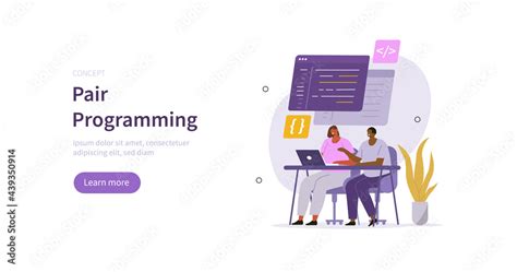People Characters Programming Together And Discussing About Their