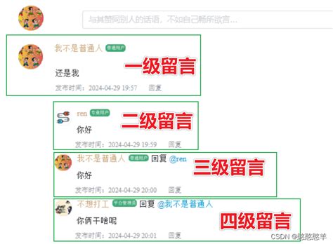 多级留言评论的功能实现——vue3前端篇vue实现评论与回复功能 Csdn博客