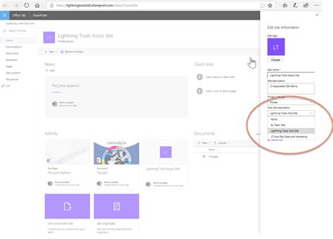 SharePoint Hub Sites In Office SharePoint Online