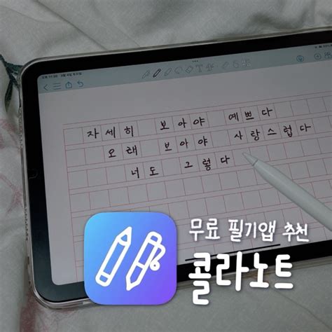 아이패드 무료 필기앱 콜라노트” 굿노트노타빌리티 기능 네이버 블로그