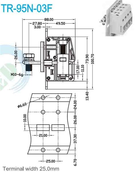 600v through panel terminal blocks designed for high voltage applications