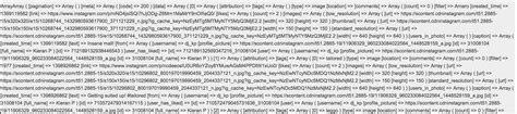 Resuelta php Cómo iterar sobre un arreglo de Instagram