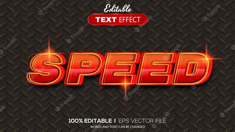 Premium Vector 3d Speed Text Effect Editable Text Effect