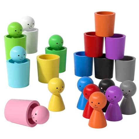 Open Ended Colour Sorting Cups With Peg Dolls — Toycra