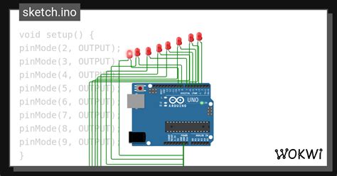 Flip Flop 8 Lampu Wokwi Esp32 Stm32 Arduino Simulator