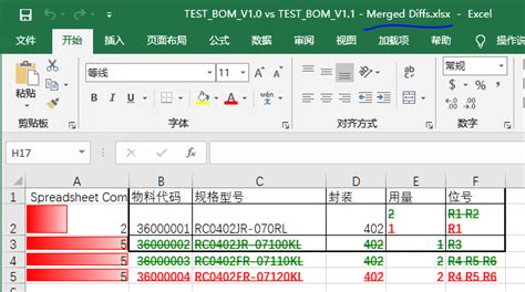 如何对比bom差异 Spreadsheet Compare 知乎