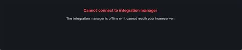 matrix cannot connect to integration manager cloudron forum