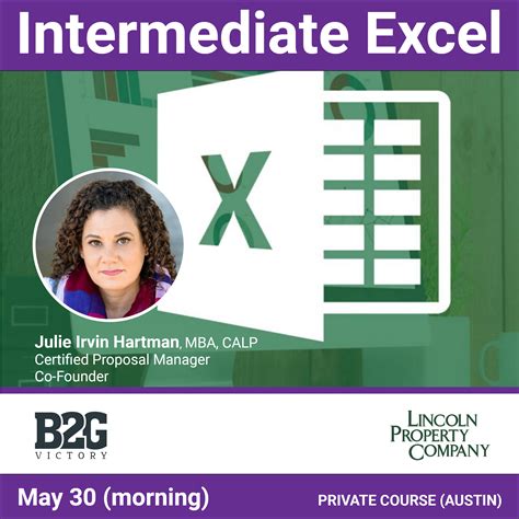 Excel Intermediate With Lincoln Property Company B2g Victory