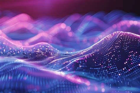 Abstract Connected Dots And Lines Concept Digital Data Flow Motion Communication And Technology