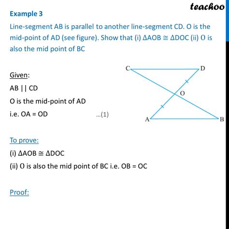 Example 3 Line Segment Ab Is Parallel To Cd O Is Examples