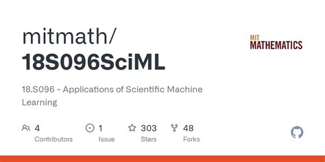 Github Mitmath S Sciml S Applications Of Scientific Machine Learning