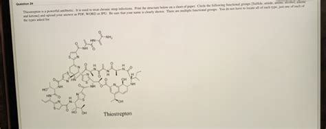 solved question 24 thiostrepton is a powerful anibiotic it