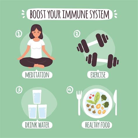Free Vector Boost Your Immune System Infographic