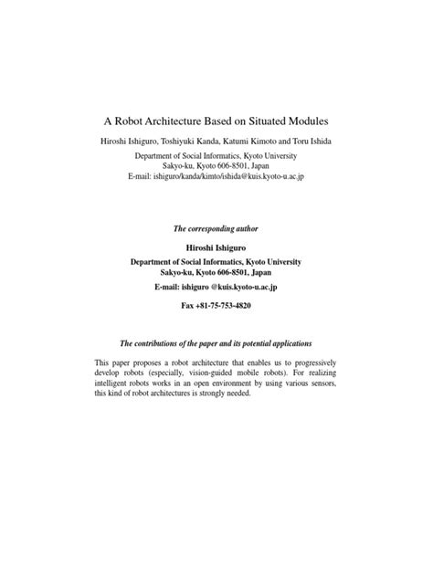 robotic architecture pdf robot robotics