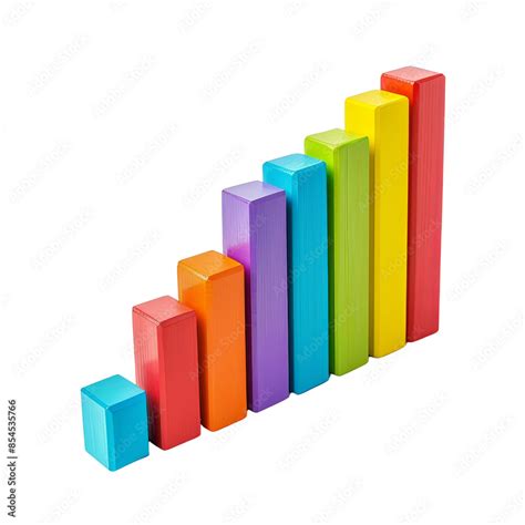 Colorful 3d Bar Graph Illustration Representing Data Analysis Growth And Statistics With