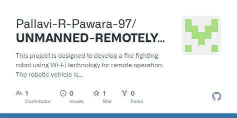GitHub Pallavi R Pawara UNMANNED REMOTELY CONTROLLED FIREFIGHTING ROBOT USING PYTHON This