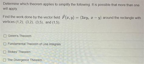 Solved Determine Which Theorem Applies To Simplify The Chegg