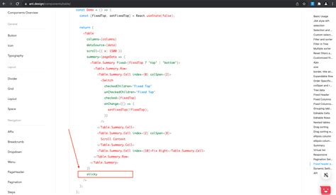 Support Sticky Table Header With An On Off API Issue Arco Design Arco Design GitHub