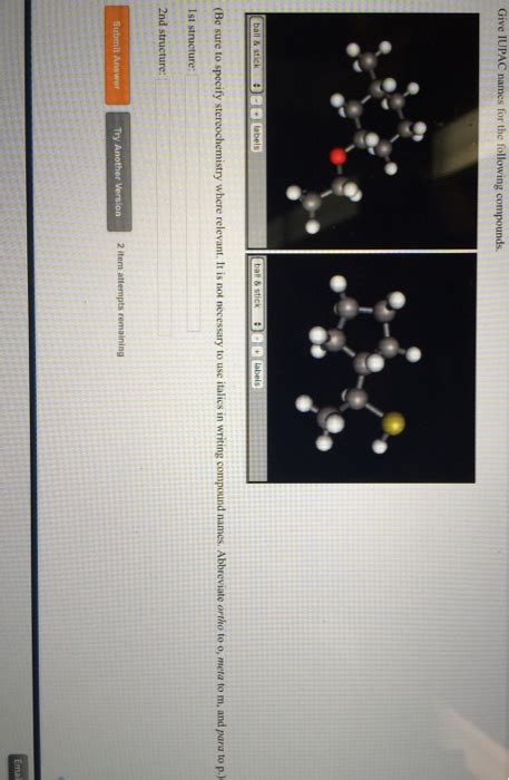 Solved Give Iupac Names For The Following Compounds Be