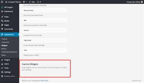How To Transfer Widgets Between Themes Compete Themes