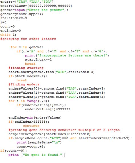 Solved Homework Biologists Use A Sequence Of Letters A C T And G To Model A Genome A Gene