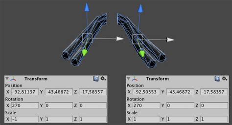 mirroring object with scale gives wrong rotation unity engine unity discussions