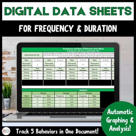 Digital Behavior Tracking Data Sheets Frequency Duration Google