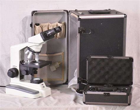 National Microscope With Hard Case And Accessories With Case 192 2437