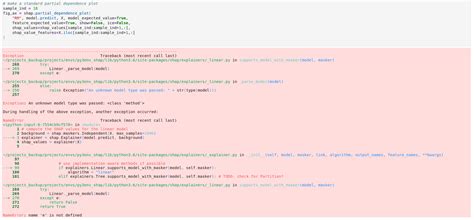 Error In The Exception Issue Shap Shap GitHub