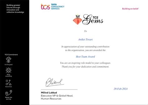 Aniket Tiwari On Linkedin Tcs Oilandgas Bestteamaward Innovation Tcs Techinnovation