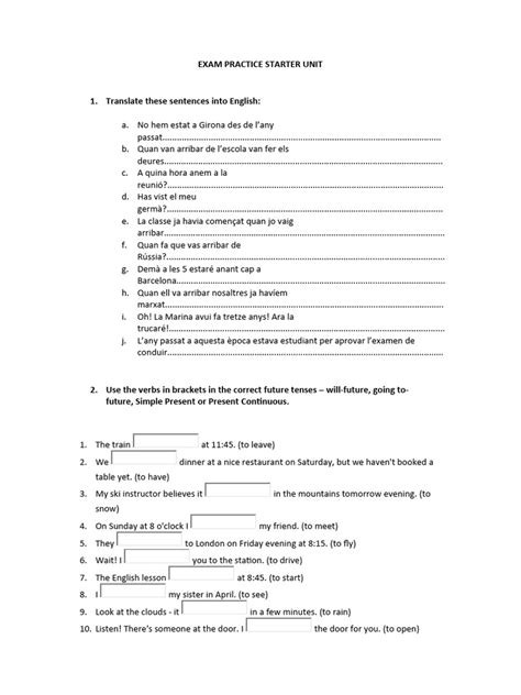 Exam Practice Starter Unit | PDF | Semantic Units | Linguistic Typology