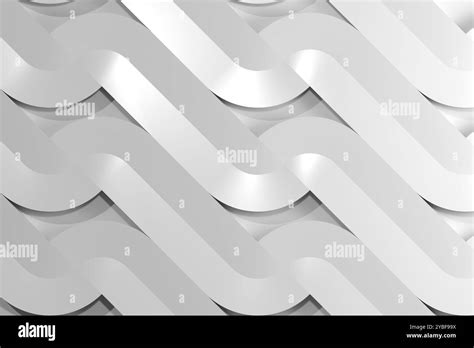 Abstract White 3 D Background With Geometric Installation Of Bent