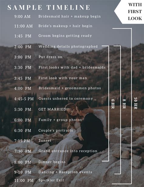 Wedding Timeline With First Look 60 Photos