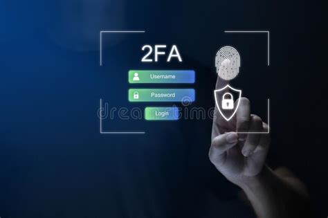 Businessman Touching Virtual Screen To Fingerprint Scan For Two Factor Authentication For Safety
