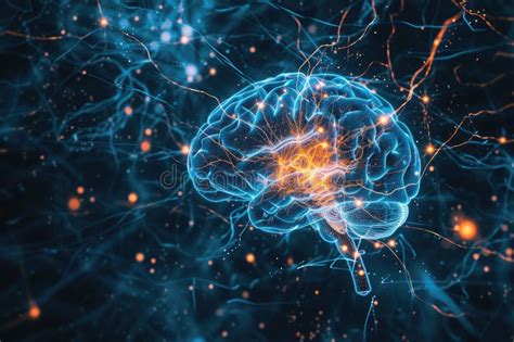 Neural Network In The Form Of A Brain Stock Illustration Illustration Of Neural Technology