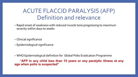 Acute Flaccid Paralysispptx
