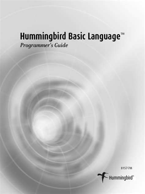 Hummingbird Basic Pdf Subroutine Parameter Computer Programming
