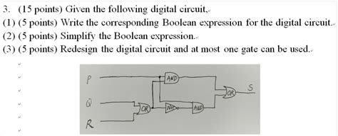 Solved Points Given The Following Digital Circuit Chegg