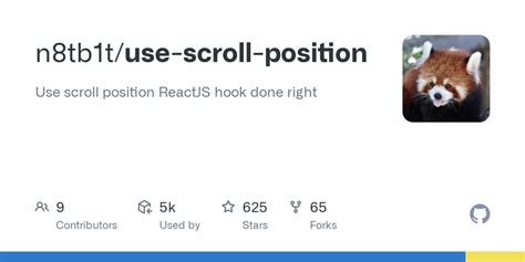 Github N8tb1tuse Scroll Position Use Scroll Position Reactjs Hook