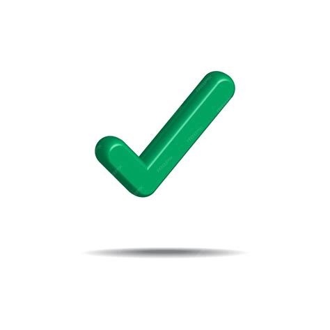 Premium Vector 3d Realistic Check Mark Button Vector Illustration